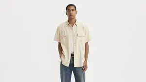 LEVI'S Short Sleeve Relaxed Fit Western Shirt Chambray