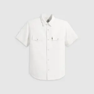 LEVI'S Short Sleeve Relaxed Fit Western Shirt Chambray