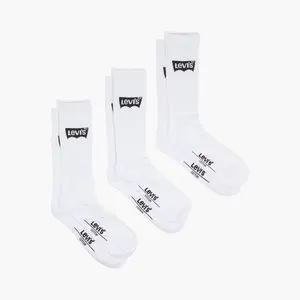 LEVI'S Regular Cut Housemark Socks - White