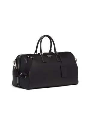 Prada Saffiano Leather Travel Bag - Black