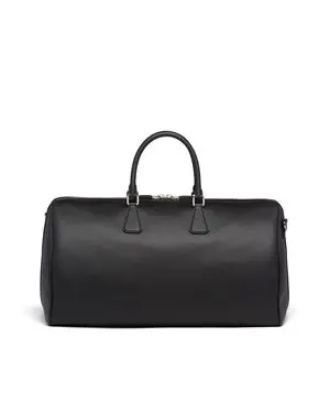 Prada Saffiano Leather Travel Bag - Black