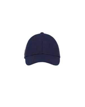 Prada Virgin Wool Baseball Cap - Navy