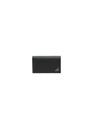 Prada Saffiano Leather Card Holder - Black
