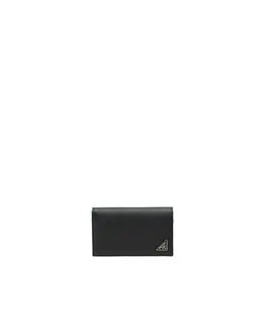 Prada Saffiano Leather Card Holder - Black