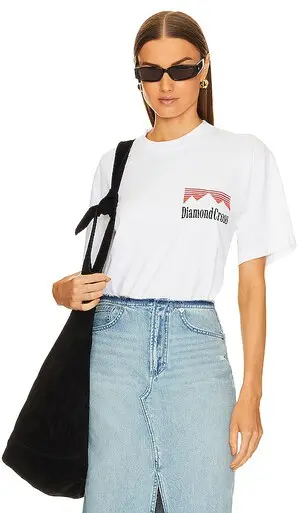DIAMOND CROSS RANCH Three Peaks T-shirt - White