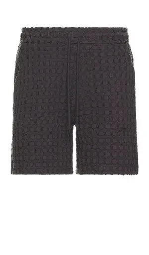 Oas Porto Waffle Shorts - Nearly Black
