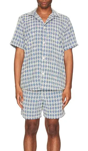Oas Navy Diamond Cuba Terry Shirt