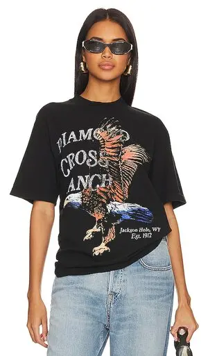 DIAMOND CROSS RANCH Wing Span T-shirt - Black
