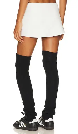 GUIZIO Micro Mini Stretch Skirt - White