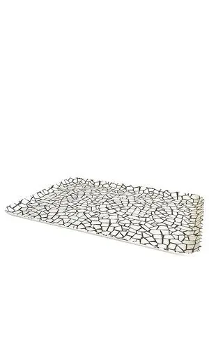 XENIA TALER Crackle Brown Large Tray In Brown