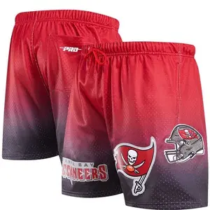 PRO STANDARD Red Tampa Bay Buccaneers Ombre Mesh Shorts - Black