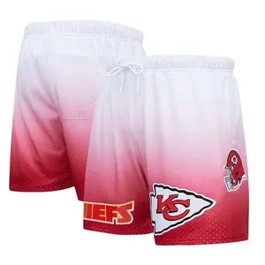 PRO STANDARD White Kansas City Chiefs Ombre Mesh Shorts - Red