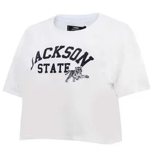 PRO STANDARD Jackson State Tigers Classic Three-hit Boxy Cropped T-shirt