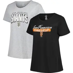 Profile Heather Gray San Francisco Giants T-shirt Combo Pack - Black