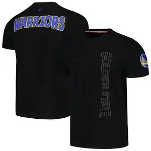 FISLL Golden State Warriors 3d Puff Print Sliced Logo T-shirt - Black