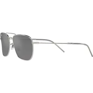 Ray-ban Ray-Ban Caravan Reverse 58mm Square Sunglasses Silver