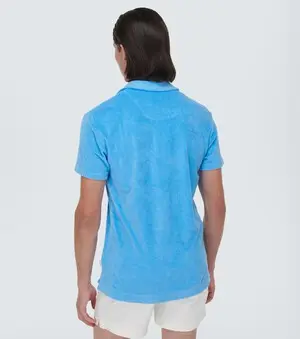Orlebar Brown Dr. No Cotton Terry Polo Shirt - Blue