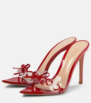 GIANVITO ROSSI Patent Leather And Pvc Mules