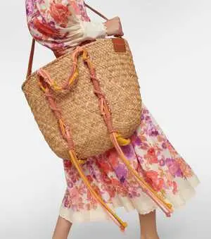 Zimmermann Large Macramé-trimmed Basket Bag