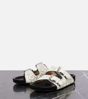 Isabel Marant Lennyo Embellished Suede Sandals