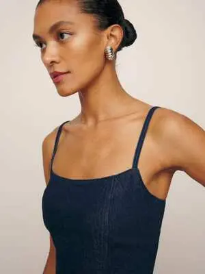 REFORMATION Grazia Denim Midi Dress