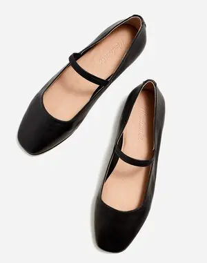 Madewell Greta Leather Ballet Flats - True Black