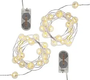 LUMABASE Mini String Lights W/ Crystal Balls -et Of 2 - One-color