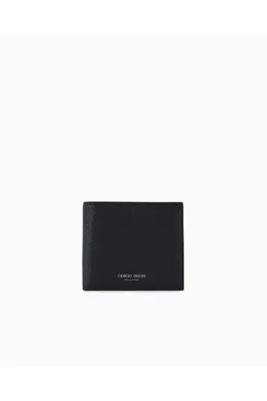 Giorgio Armani Printed Leather Wallet - Black