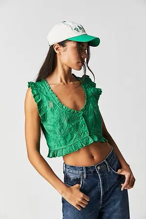 Top Bohème FREE PEOPLE Taille XS - Gris/marron, Brodé, Style Tie-dye Lavé