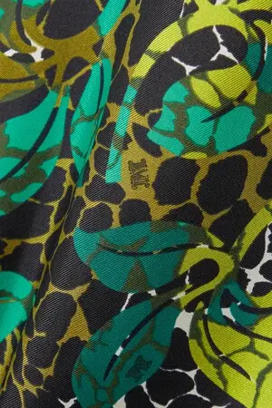 Max Mara Calate Printed Silk-twill Midi Dress