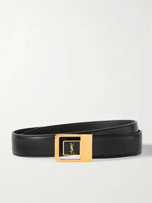 SAINT LAURENT Saint Laurent Le 66 Leather Belt