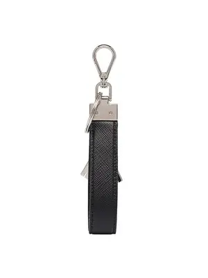 Prada Saffiano Leather Keychain - Black