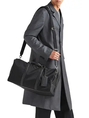 Prada Re-nylon And Saffiano Leather Duffel Bag