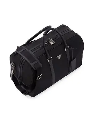 Prada Re-nylon And Saffiano Leather Duffel Bag