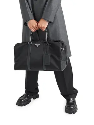 Prada Re-nylon And Saffiano Leather Duffel Bag