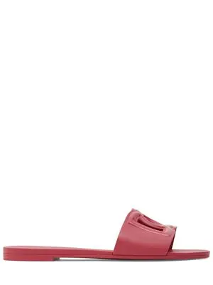 Dolce & Gabbana 10mm Rubber Flat Slide Sandals Fuchsia