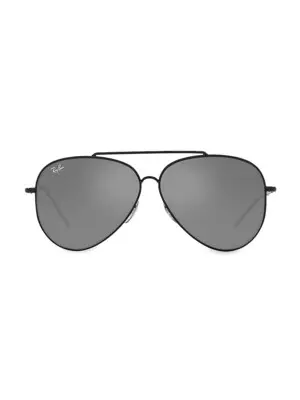 Ray-ban Rbr0101s 59mm Reverse Aviator Sunglasses Black