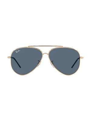 Ray-ban Rbr0101s 59mm Reverse Aviator Sunglasses Rose Gold