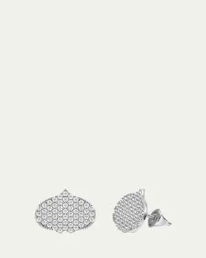 KAMAL Eye Adore Diamond Stud Earrings - White Gold