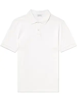 Sunspel Sunspel - Cotton-Piqué Polo Shirt - Men - White - L Unknown