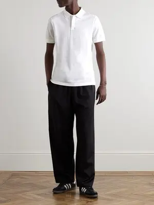 Sunspel Cotton-piqué Polo Shirt - White