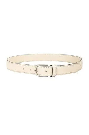 TOTEME Slim Trouser Leather Belt Milk Grain