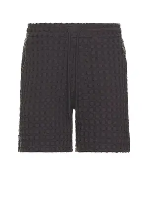 Oas Porto Waffle Shorts - Nearly Black