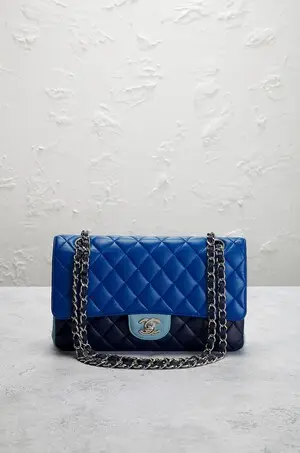 Chanel Tricolor Lambskin Classic Double Flap