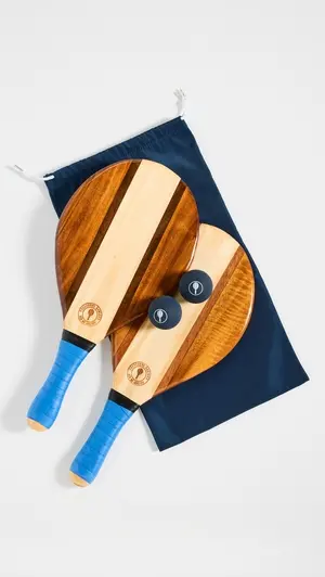 Frescobol Carioca Trancoso Beach Bat Set Blue
