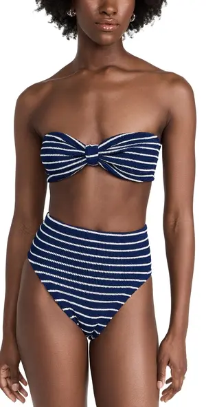 Hunza G Ruby Bikini Set - Navy/white