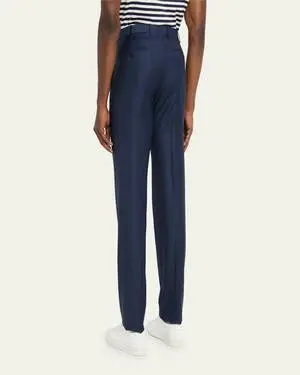 Incotex Super 160s Wool Dress Pants - Medium Blue