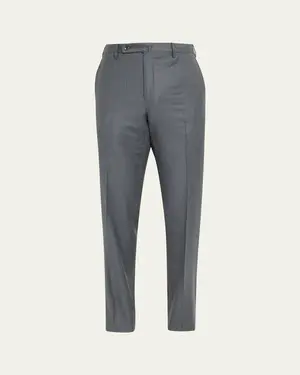 Incotex Super 160s Wool Dress Pants - Medium Grey