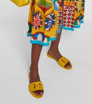 Dolce & Gabbana Rubber Slides - Yellow