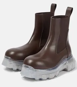 Rick Owens Leather Ankle Boots